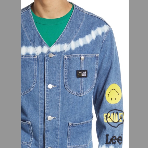 Lee | Jackets & Coats | Smiley X Lee Collarless Patch Logo Embroidered ...